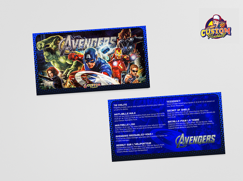 Regelkarten Avengers - Custom Pinball