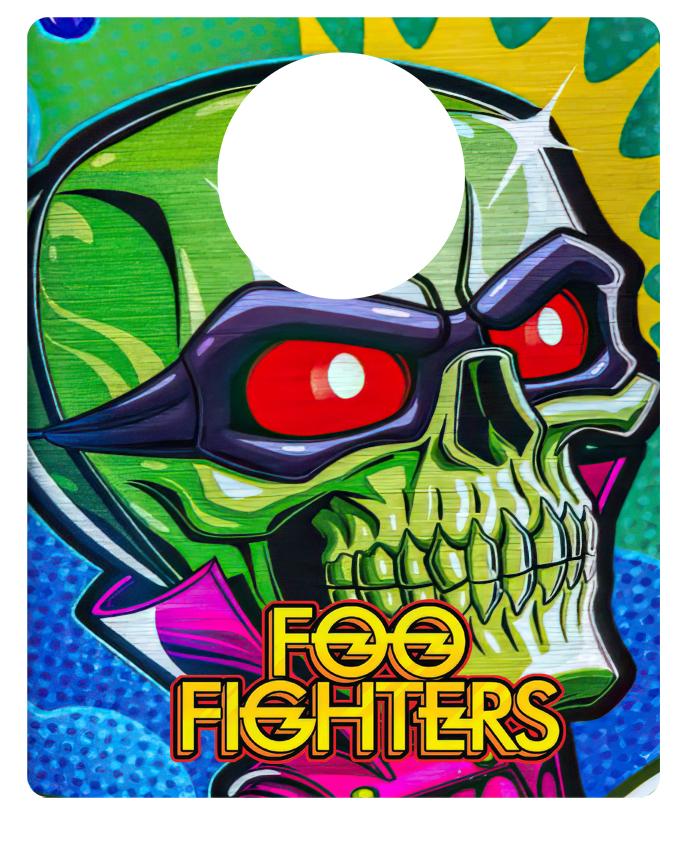 Launcher plate Foo Fighters Skull - Custom Pinball