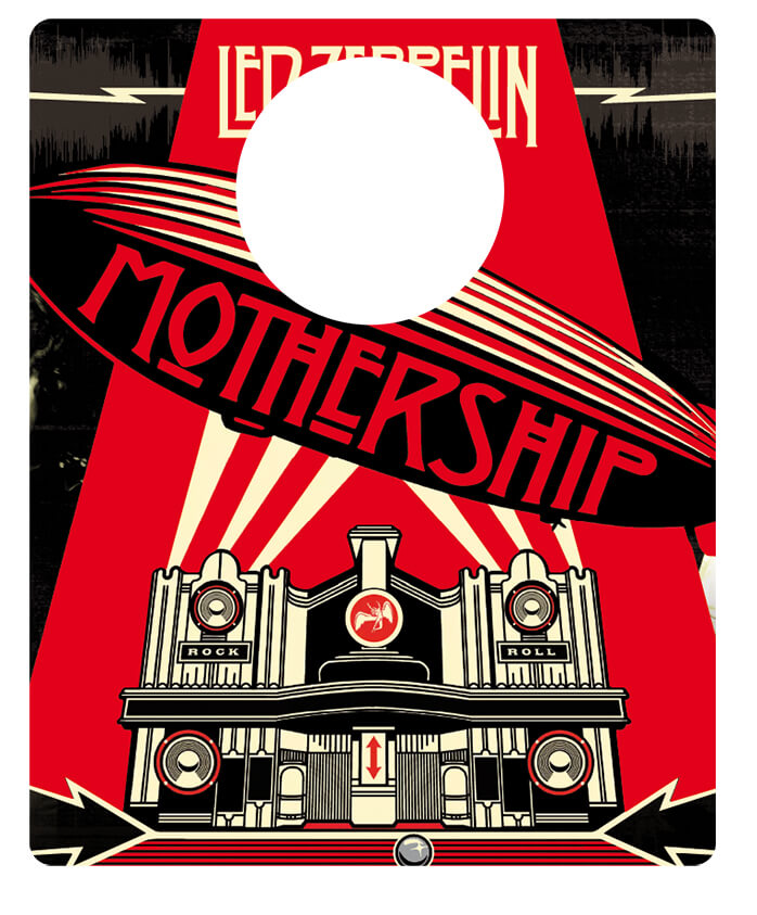 Launcher plate Led Zeppelin red - Custom Pinball