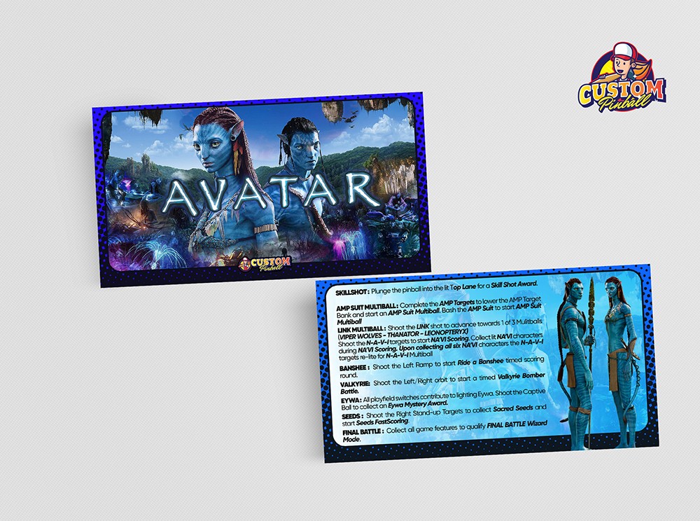 Rules cards Avatar - Custom Pinball
