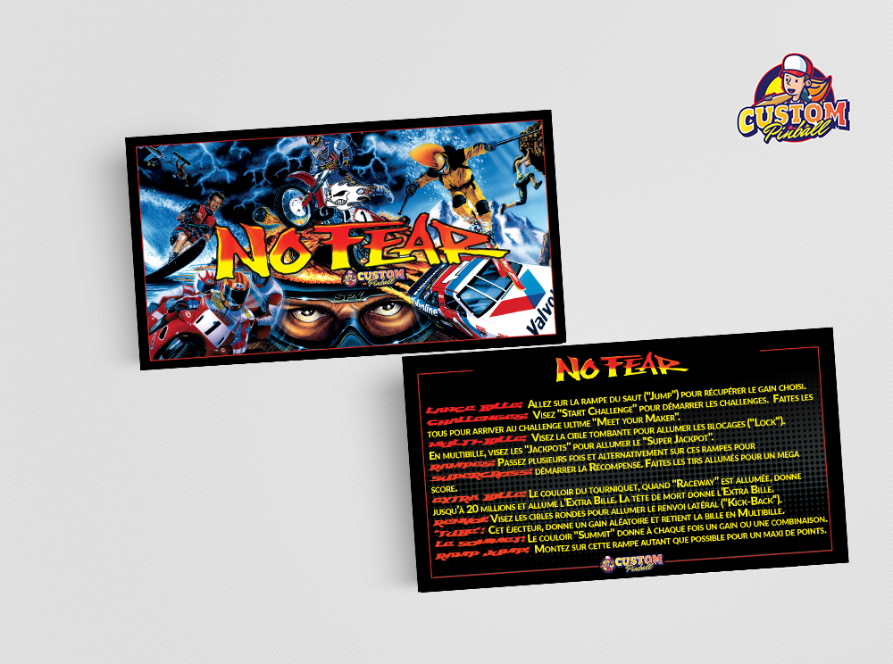 Rules cards No fear - Custom Pinball
