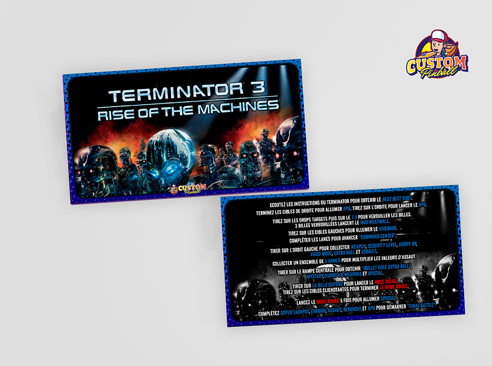 Rules cards Terminator 3 - Custom Pinball