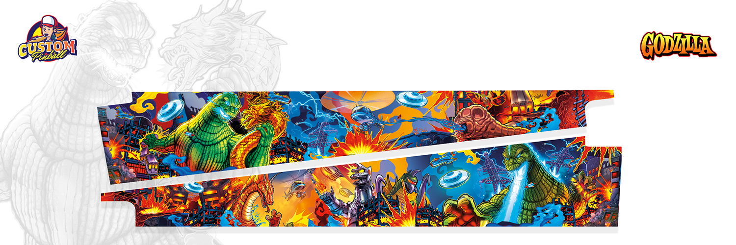 Side art Godzilla - Custom Pinball