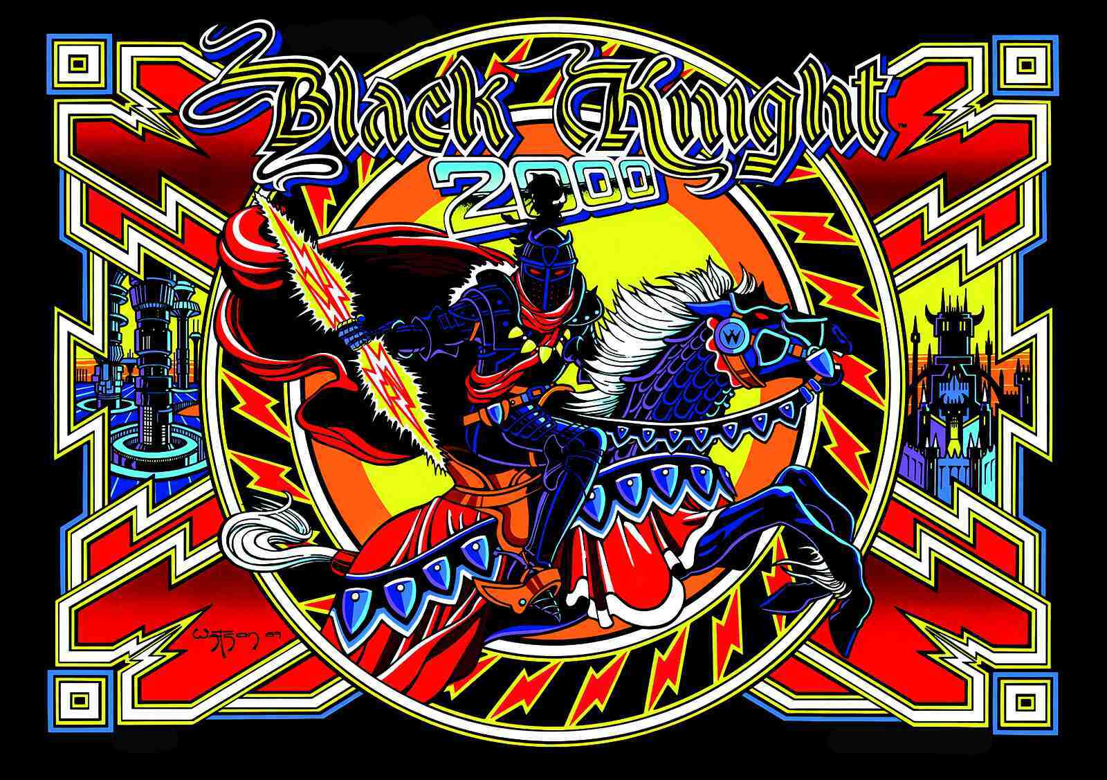 Translite Black knight 2000 - Custom Pinball