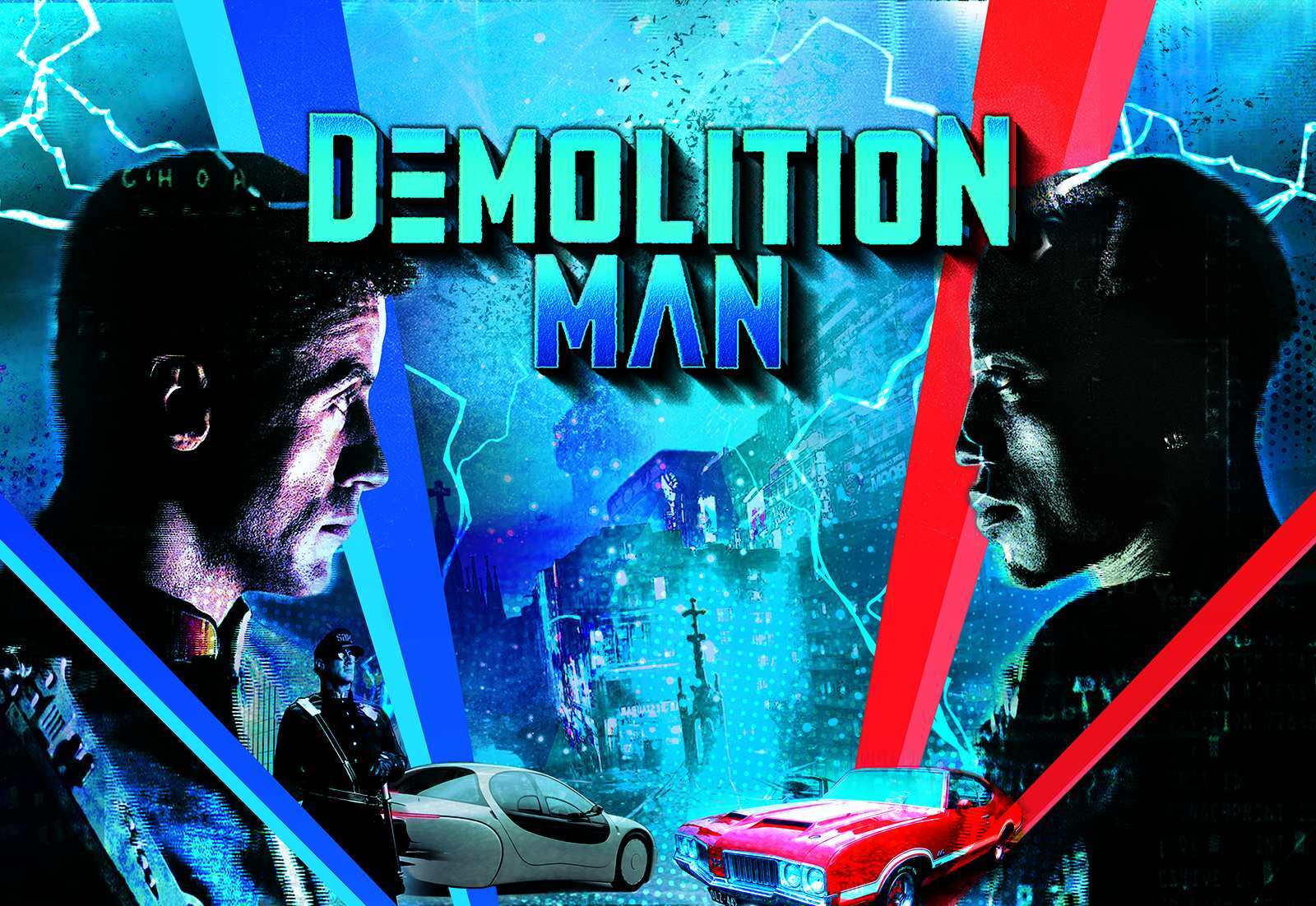 Translite Demolition man - Custom Pinball