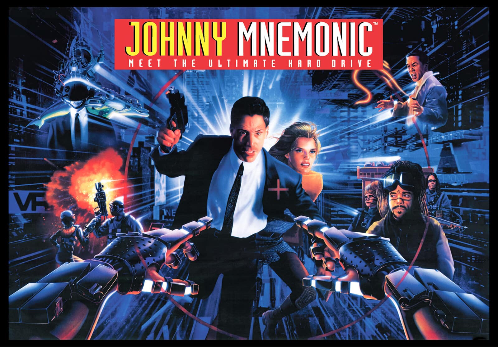 Translite Johnny Mnemonic - Custom Pinball