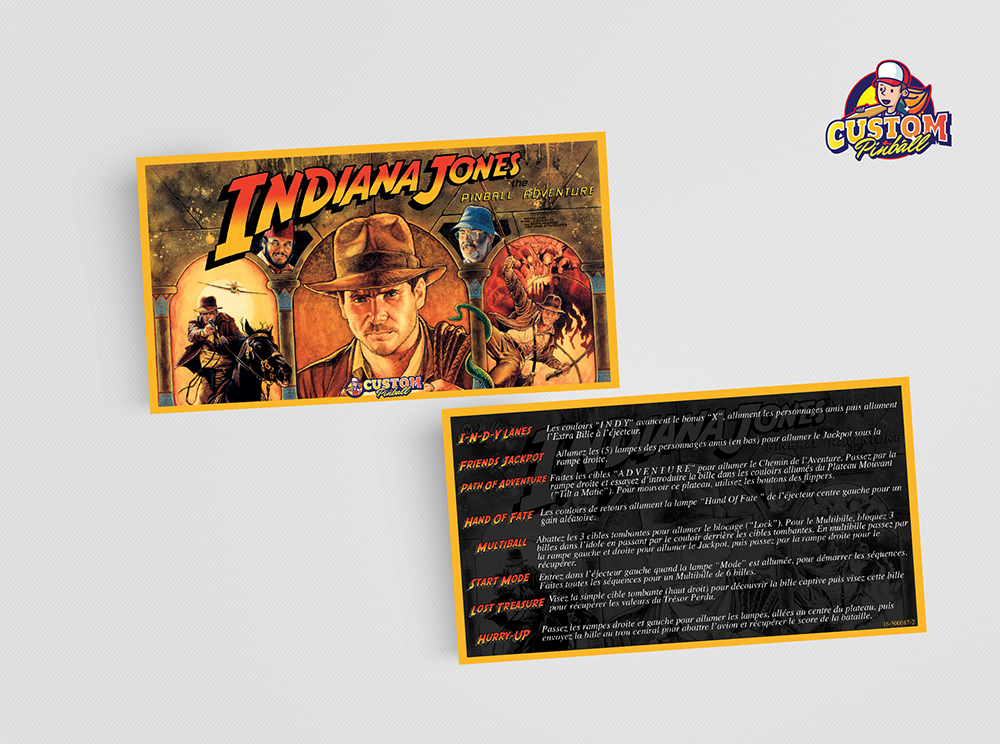 Cartes Indiana Jones v2 - Custom Pinball