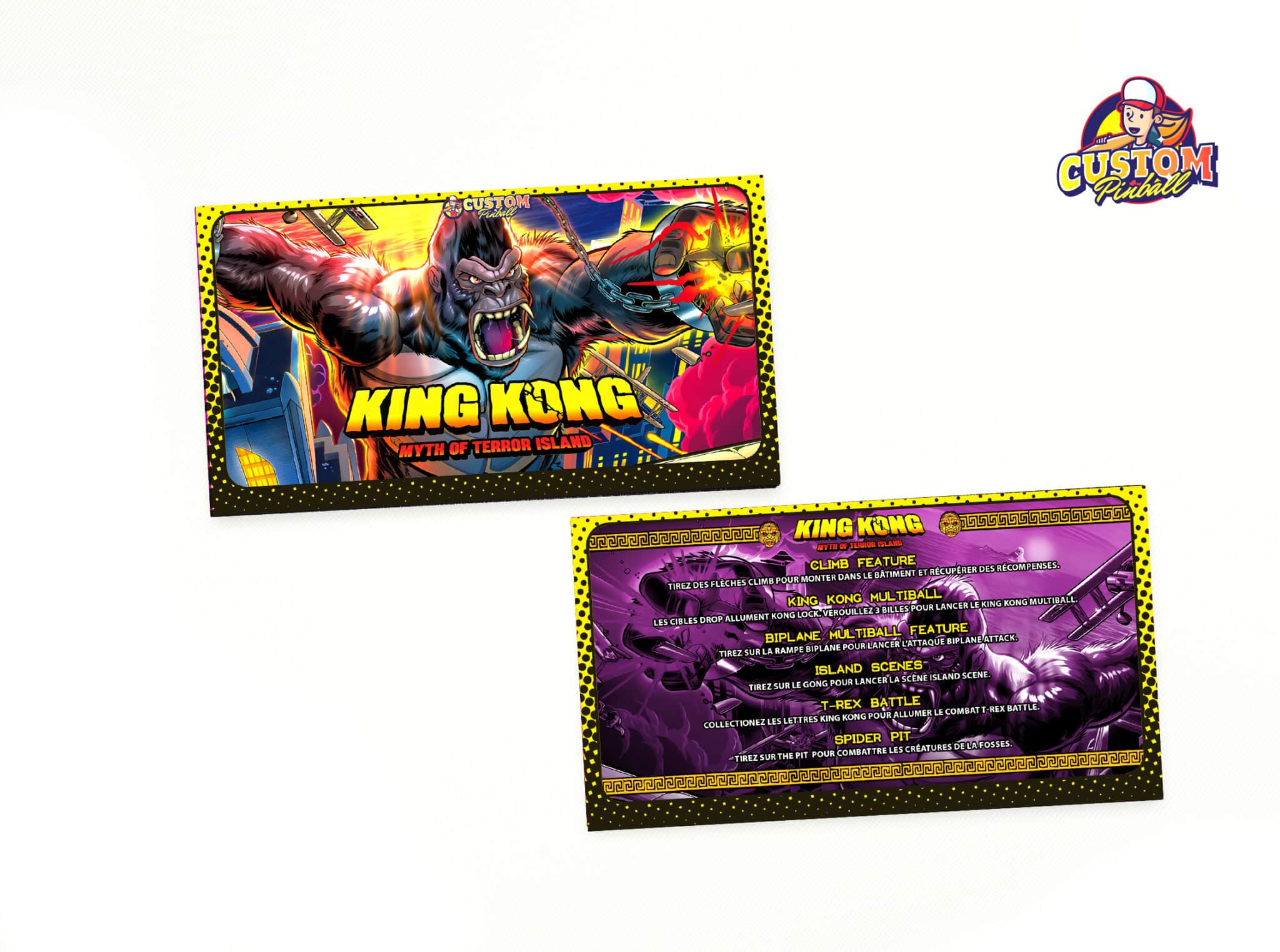 Pinball Rule Cards King kong - Custom Pinball