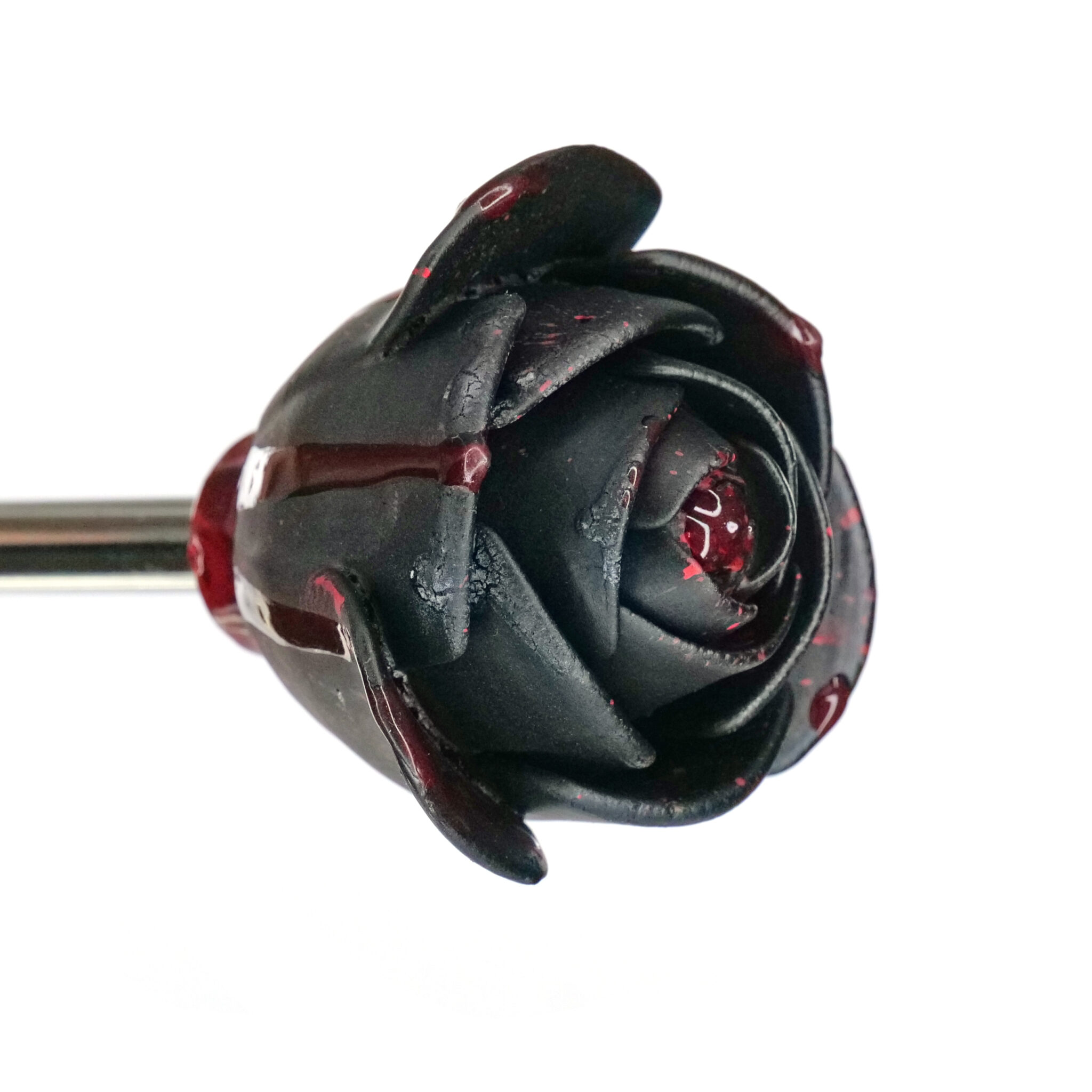 Black Rose Shooter Knob - Custom Pinball