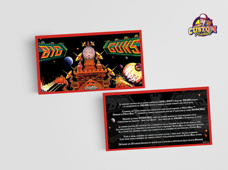Rules cards Big guns - Custom Pinball
