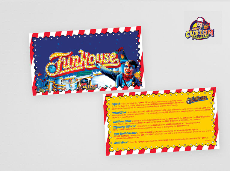 Rules cards Funhouse - Custom Pinball