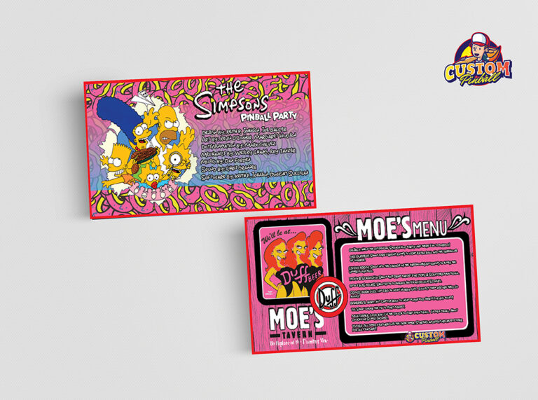 Rules cards The Simpsons pink - Custom Pinball