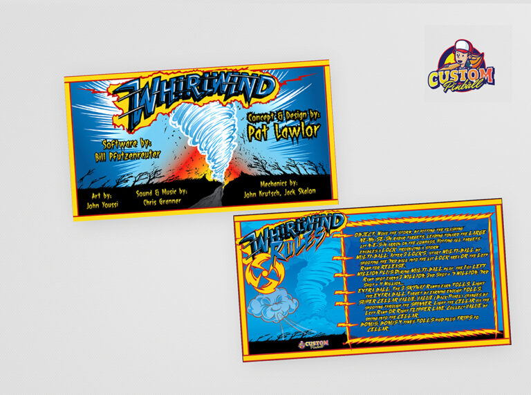 Rules cards Whirlwind - Custom Pinball