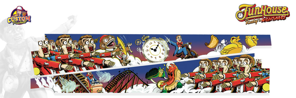 Side art Funhouse Rudy’s nightmare - Custom Pinball