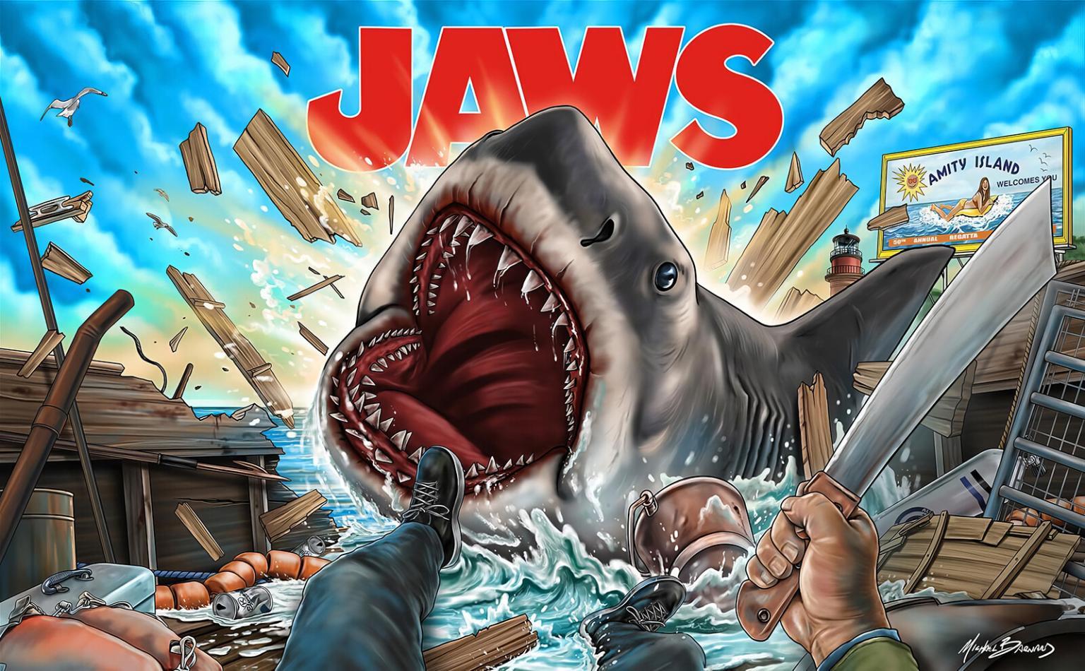 Translite Jaws - Custom Pinball