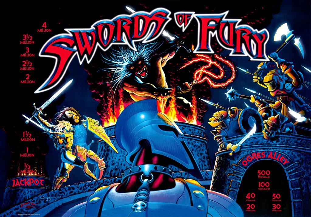 Translite Swords of fury - Custom Pinball
